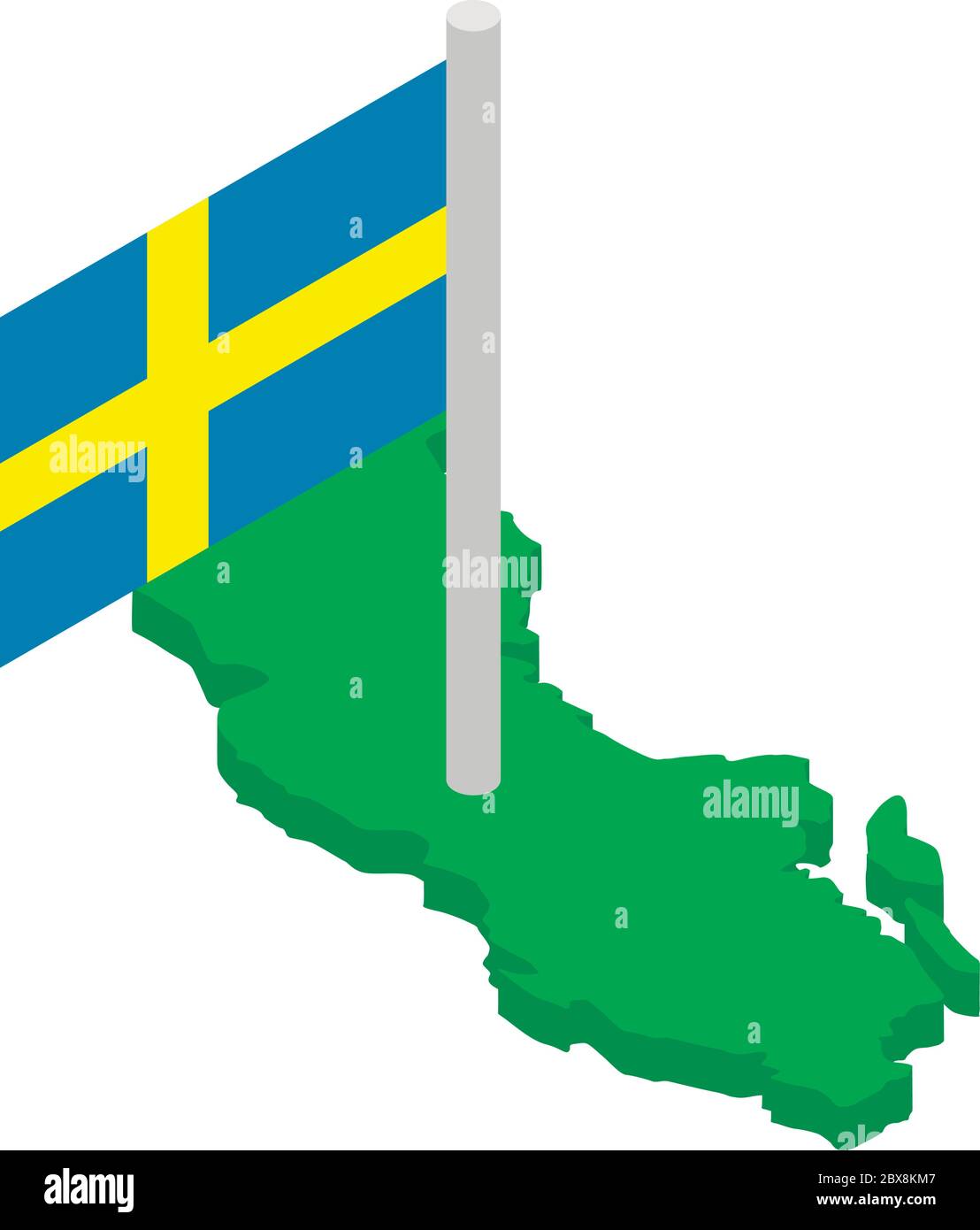 Sweden administrative map flag hi-res stock photography and images - Alamy