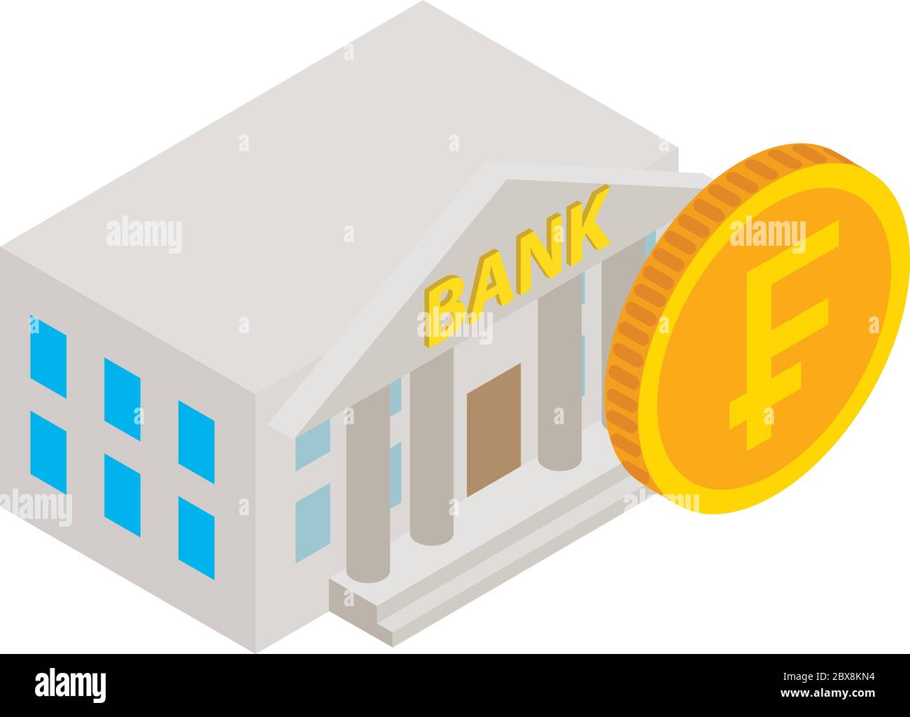 Swiss bank icon, isometric style Stock Vector Image & Art - Alamy