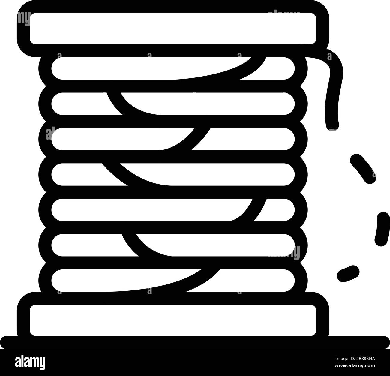 Wire coil icon. Outline wire coil vector icon for web design isolated ...