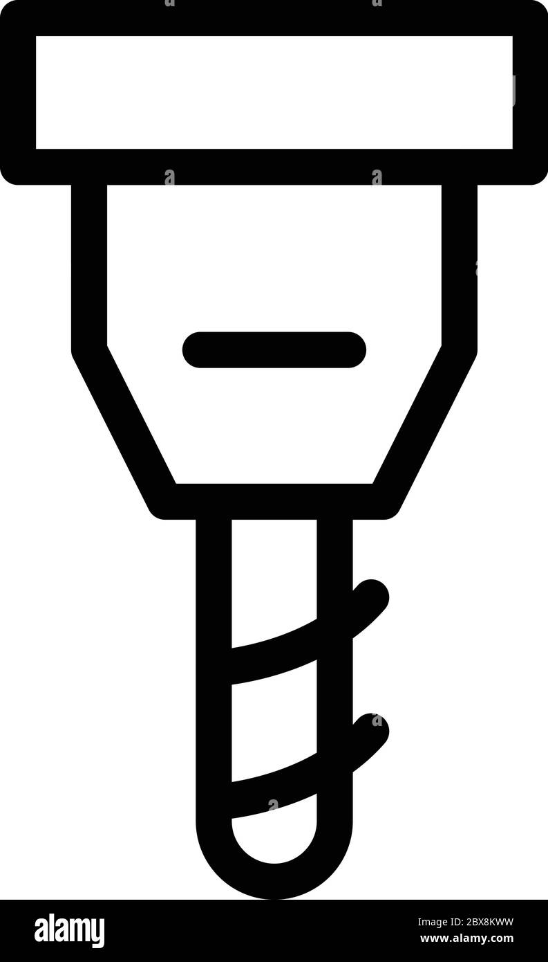 Drill machine icon, outline style Stock Vector Image & Art - Alamy