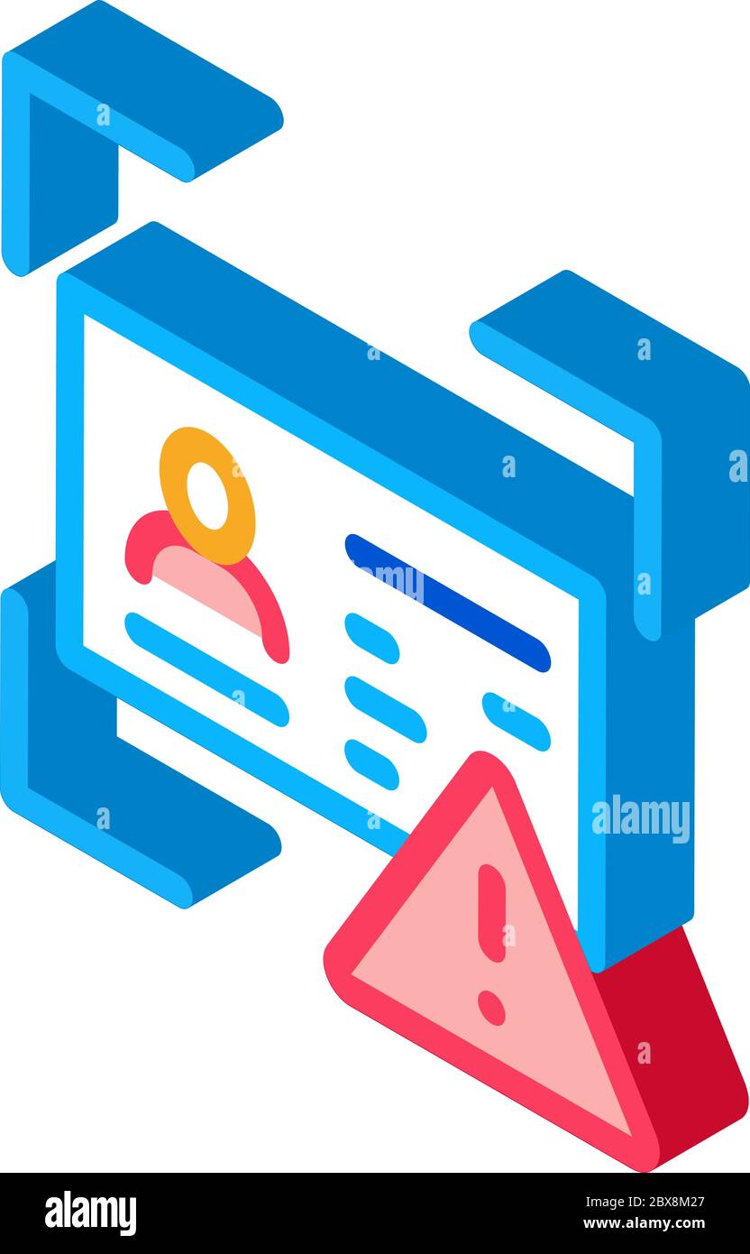 Fake Document isometric icon vector illustration Stock Vector Image ...