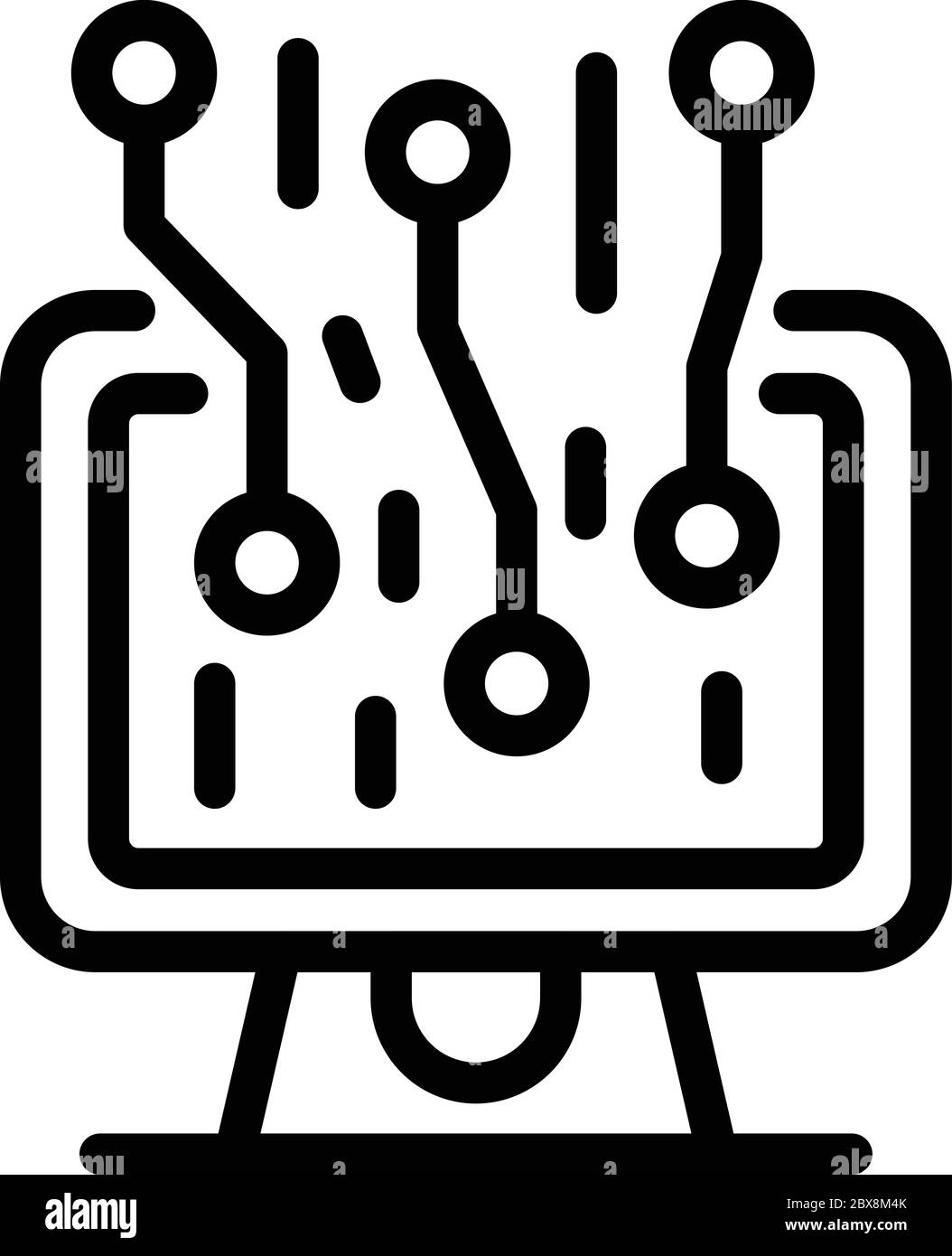 Engineer monitor icon, outline style Stock Vector Image & Art - Alamy