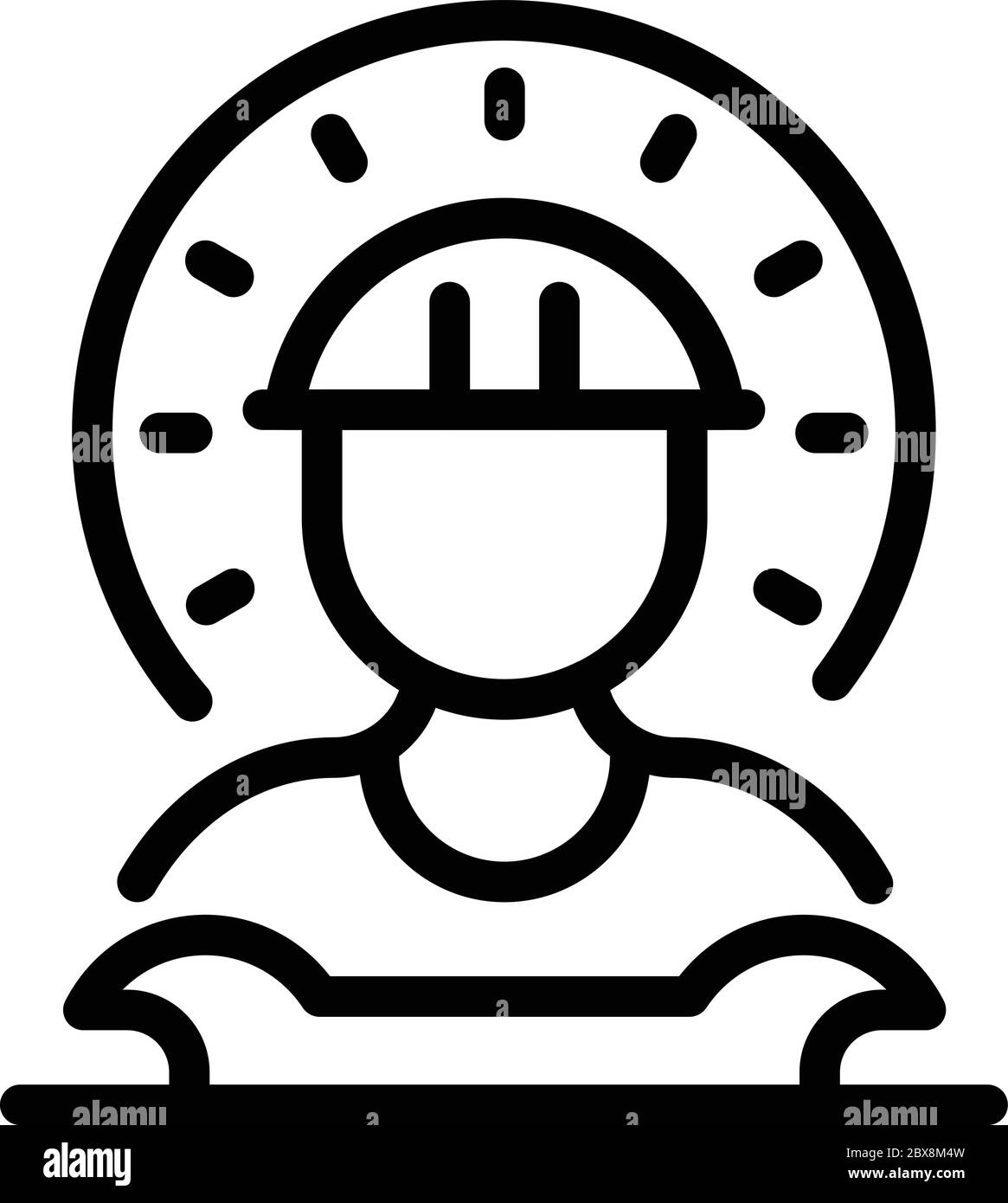 Professional communications engineer icon, outline style Stock Vector ...