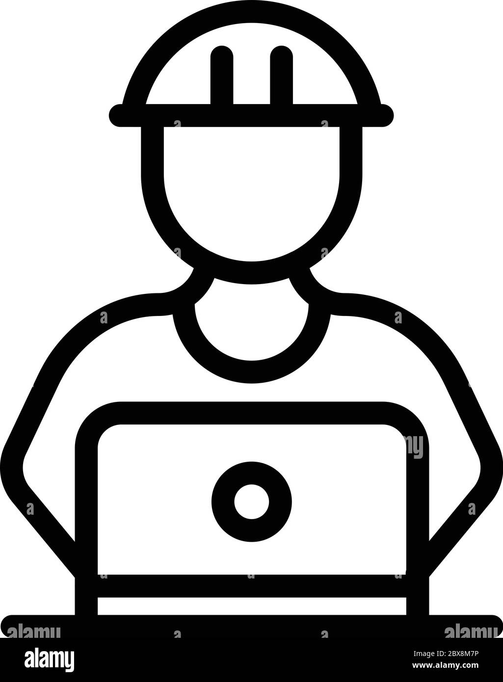 Modern communications engineer icon, outline style Stock Vector Image ...