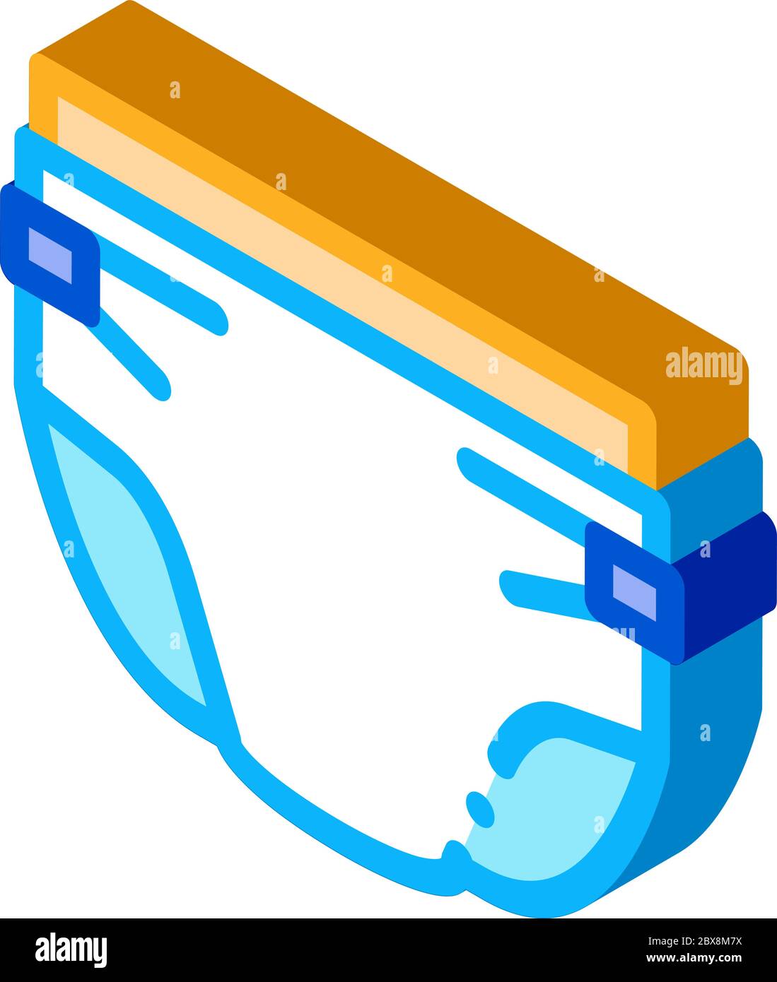 Baby Diaper isometric icon vector illustration Stock Vector Image & Art ...