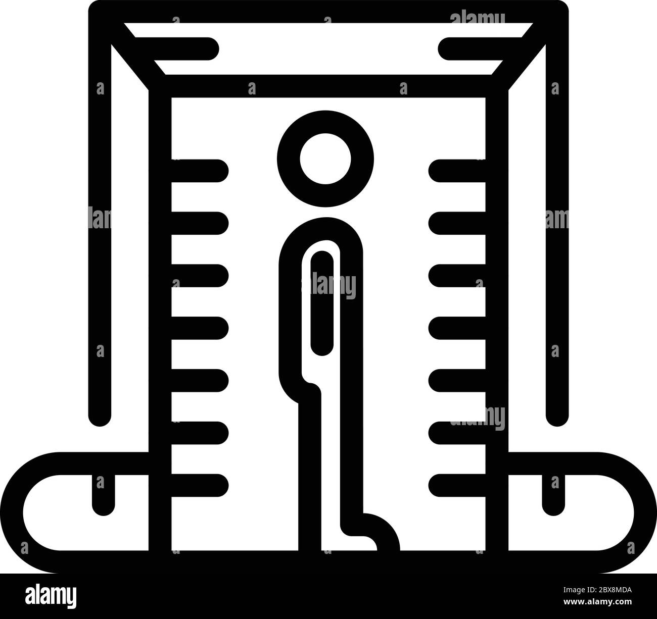 Metal detector icon, outline style Stock Vector Image & Art - Alamy