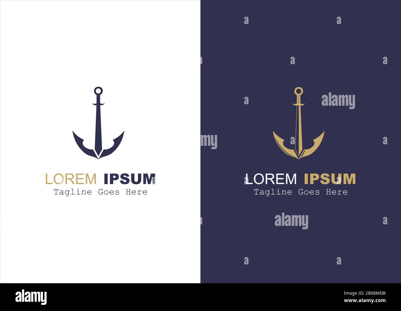 Vintage retro logo anchor Stock Vector Images - Alamy