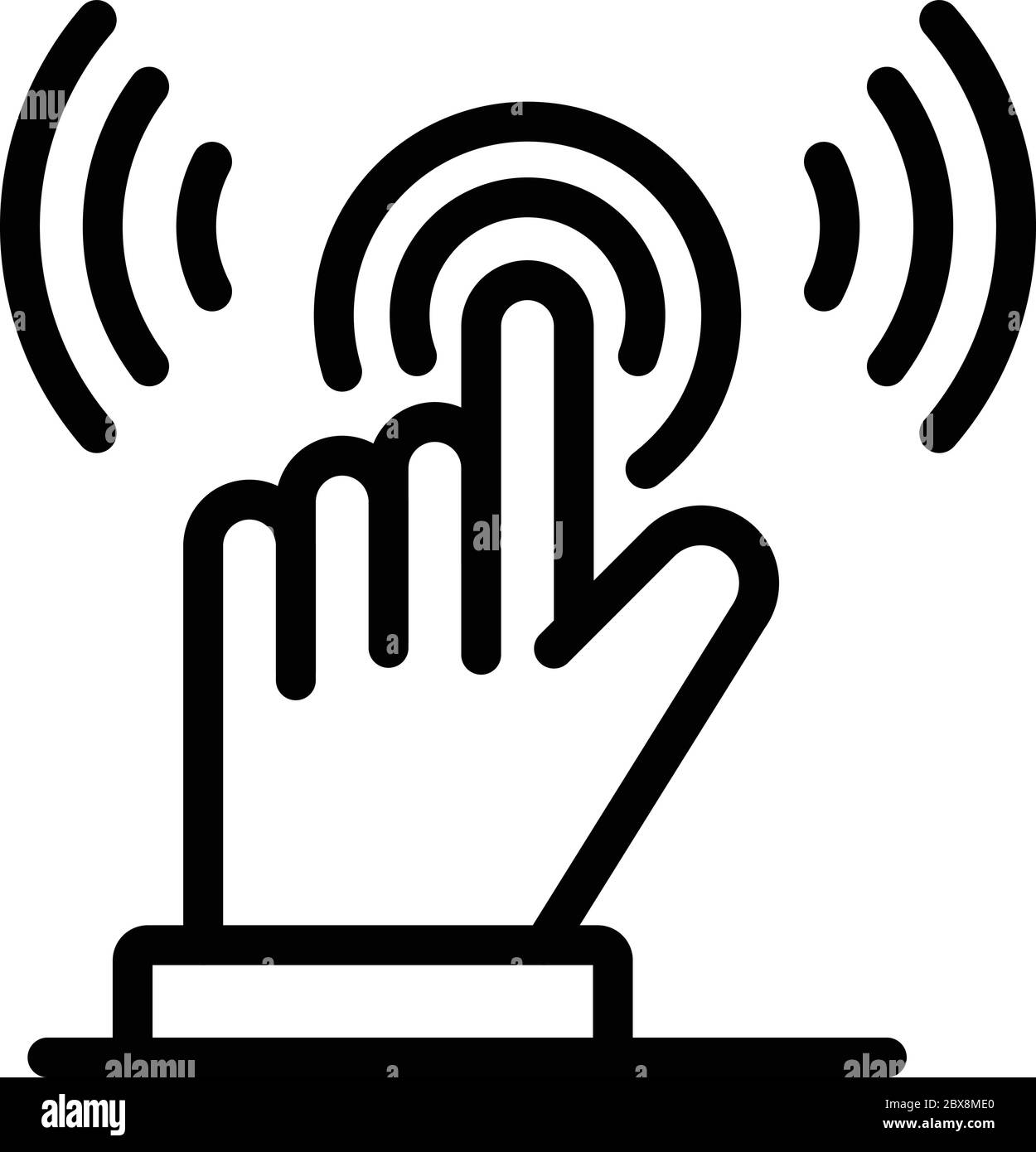 Touch finger hand icon, outline style Stock Vector Image & Art - Alamy