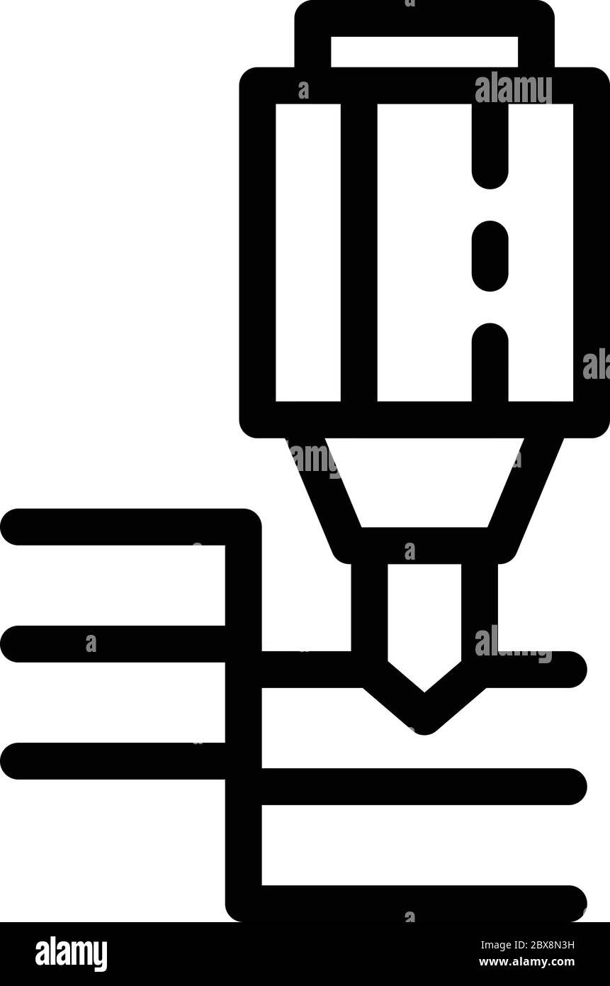Planer milling machine icon, outline style Stock Vector Image & Art - Alamy