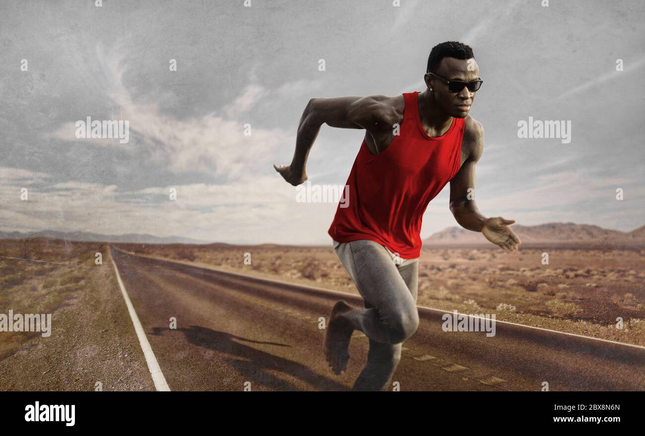 Barefoot running african hi-res stock photography and images - Alamy