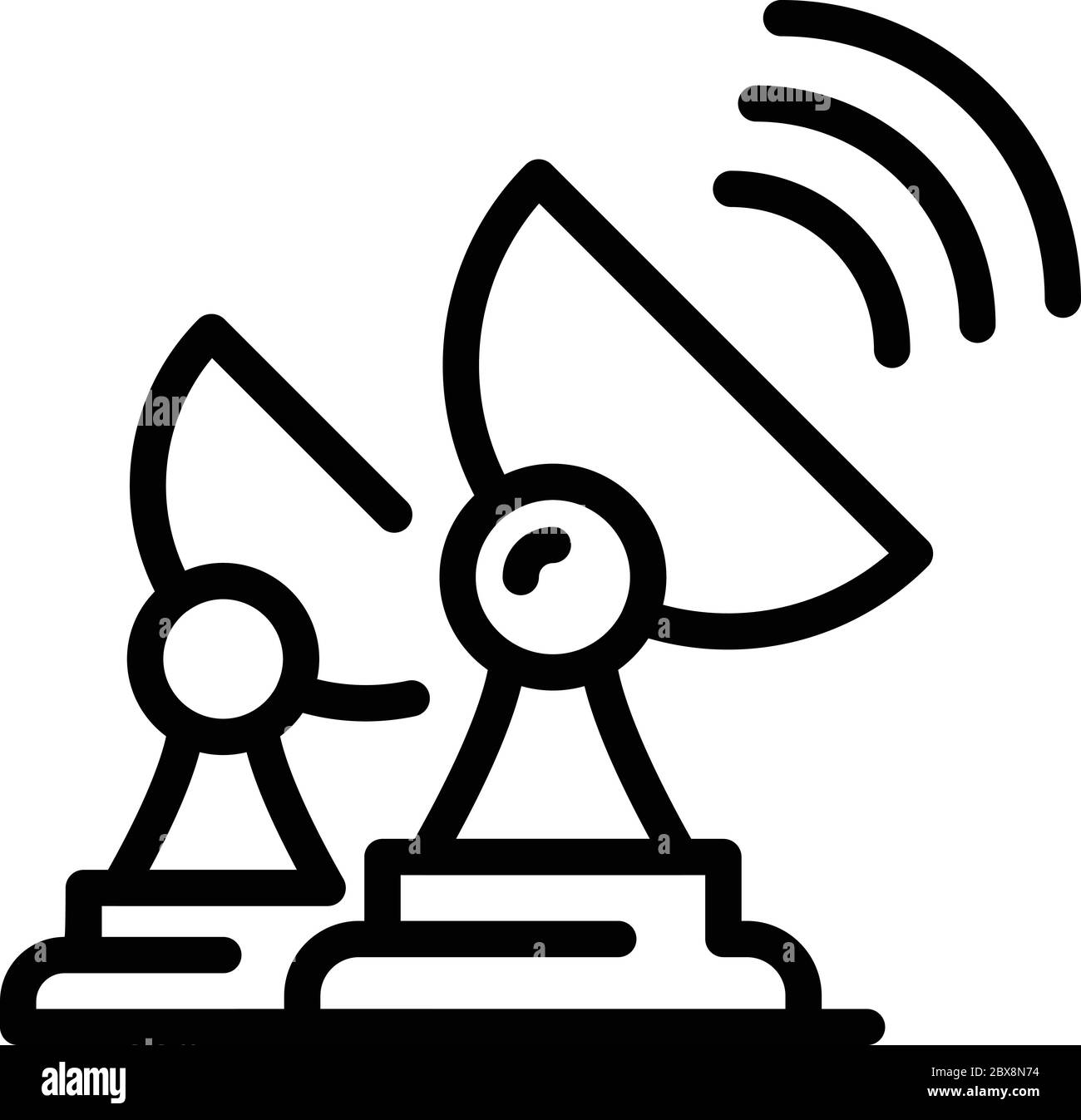 Ground radio antenna icon, outline style Stock Vector Image & Art - Alamy