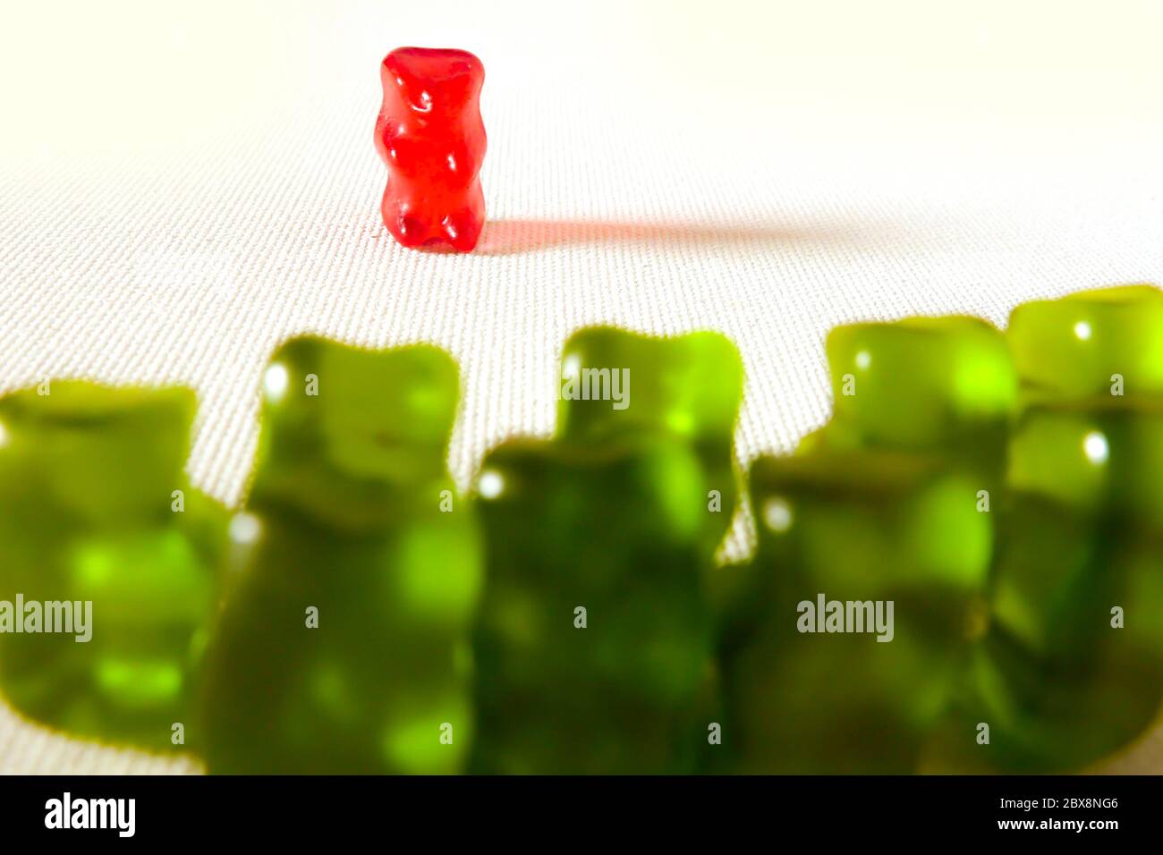 sweet candy gummy teddy bears representing group of students or work ...