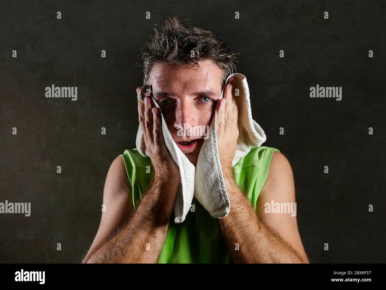 Man sweat neck hi-res stock photography and images - Alamy