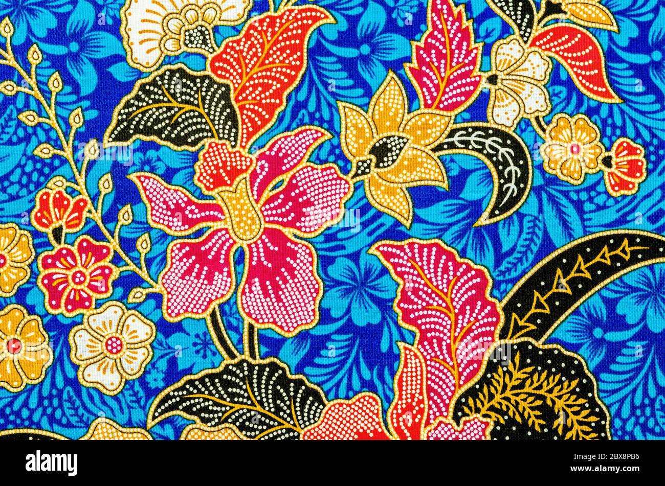 The beautiful of art Batik textile pattern that become traditional ...