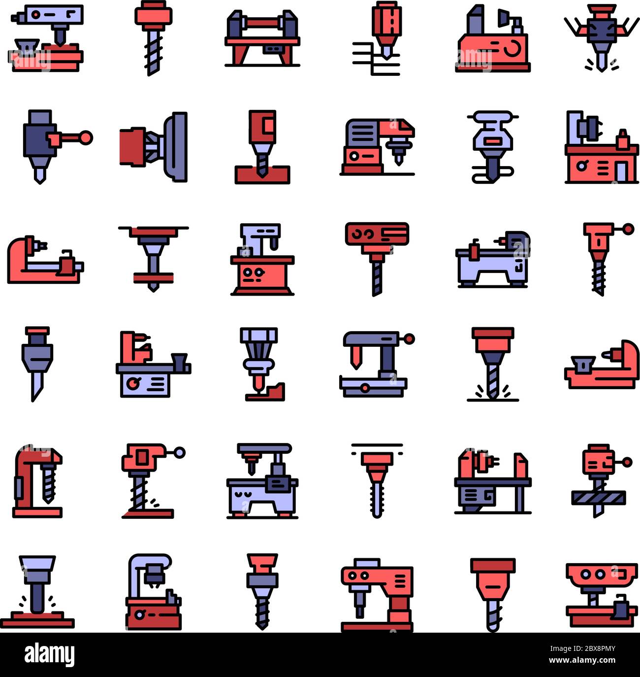 Man roller icons set Cut Out Stock Images & Pictures - Alamy