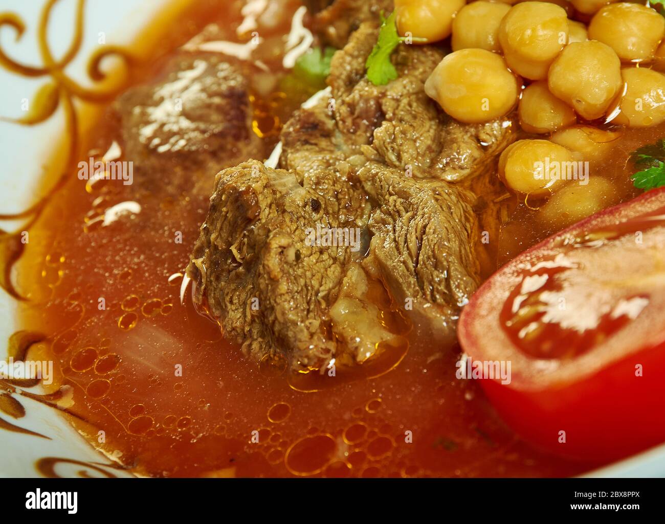 Algerian berkoukes soup ich north african spiced, tomato based ...