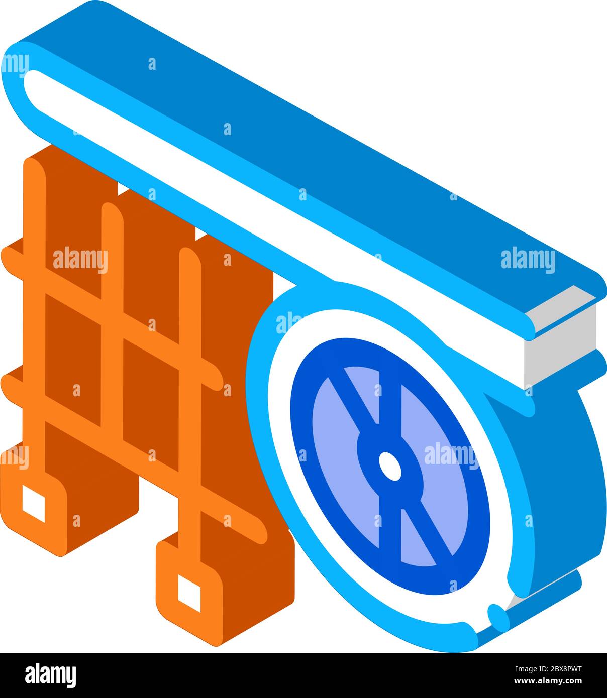 Plane Engine Wing isometric icon vector illustration Stock Vector Image ...