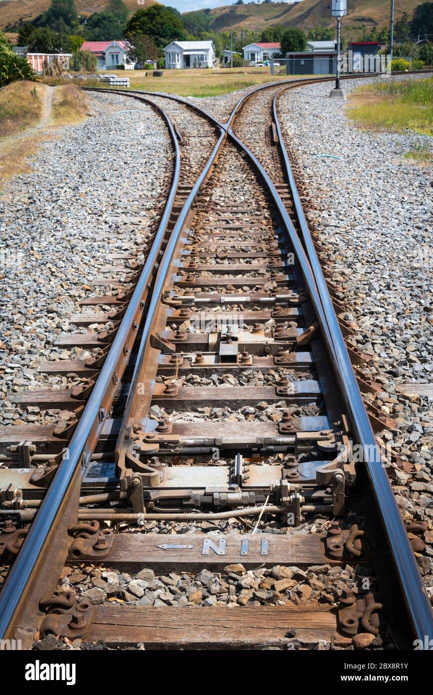Diverging railway hi-res stock photography and images - Alamy