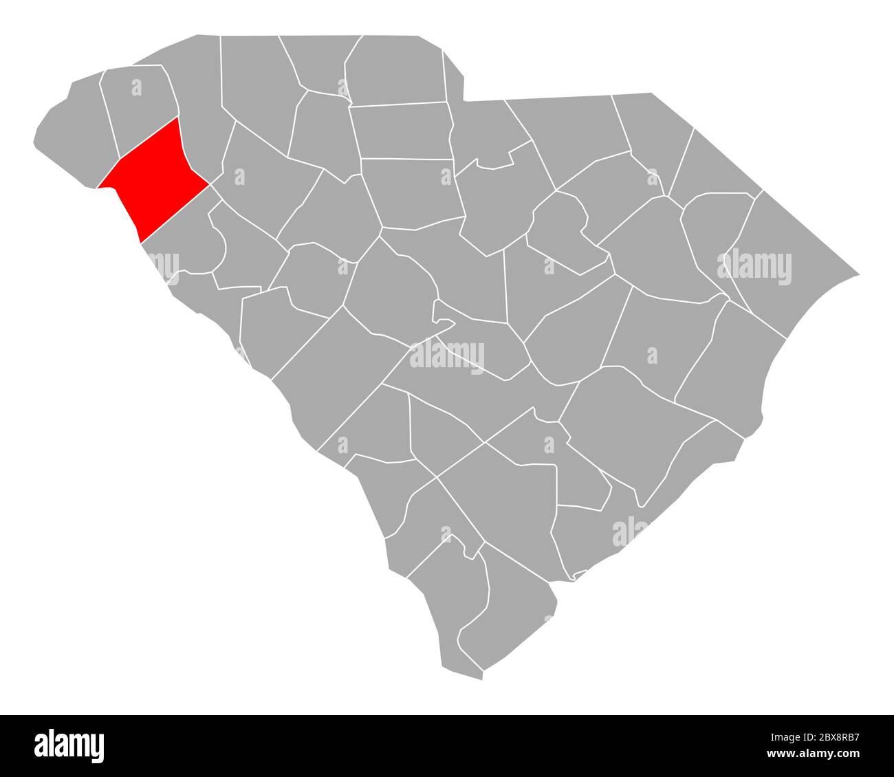 Map of Anderson in South Carolina Stock Photo - Alamy