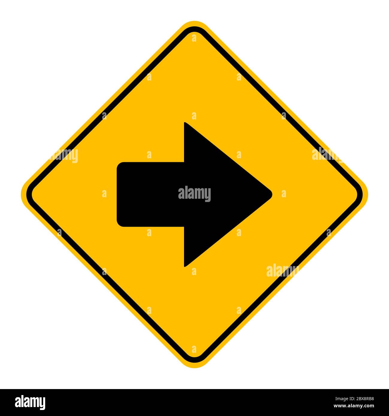 Right arrow and road sign Stock Photo - Alamy