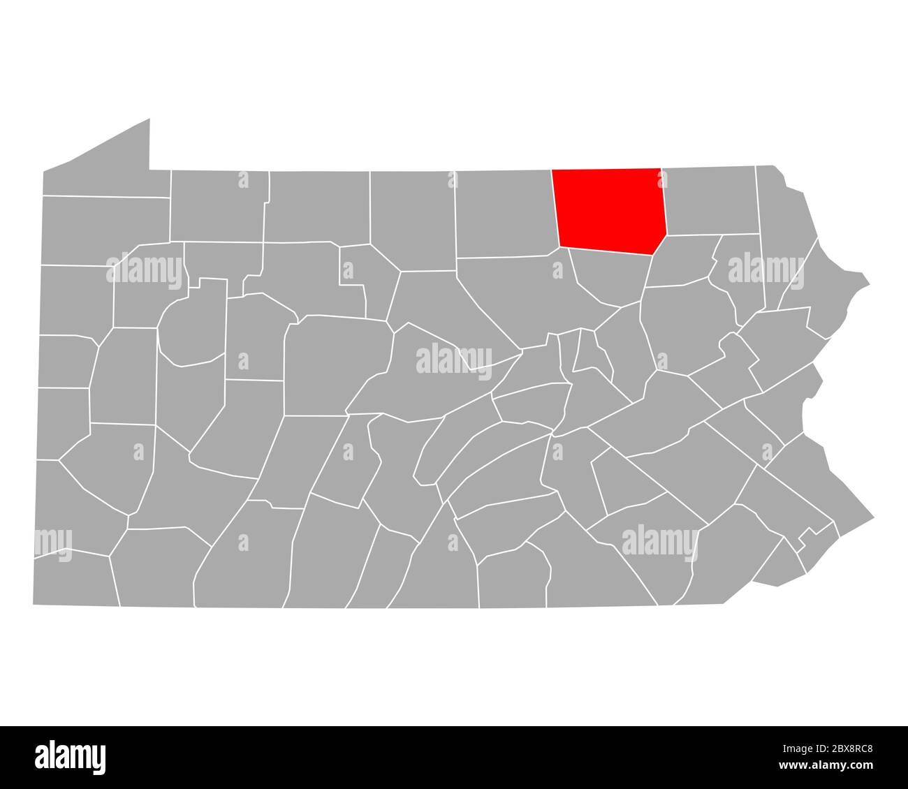 Map of Bradford in Pennsylvania Stock Photo - Alamy