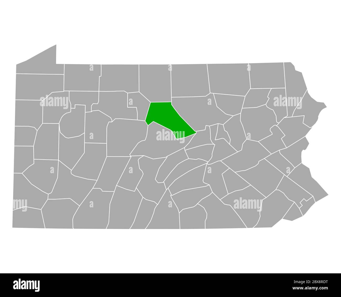 Map of Clinton in Pennsylvania Stock Photo - Alamy