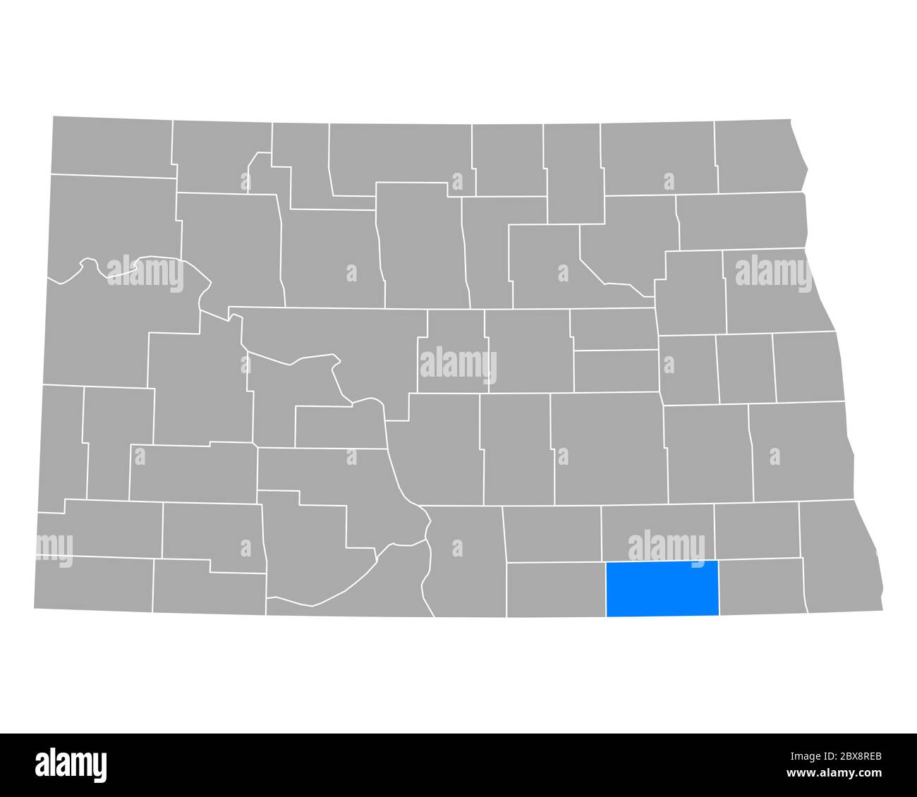 Map of Dickey in North Dakota Stock Photo - Alamy