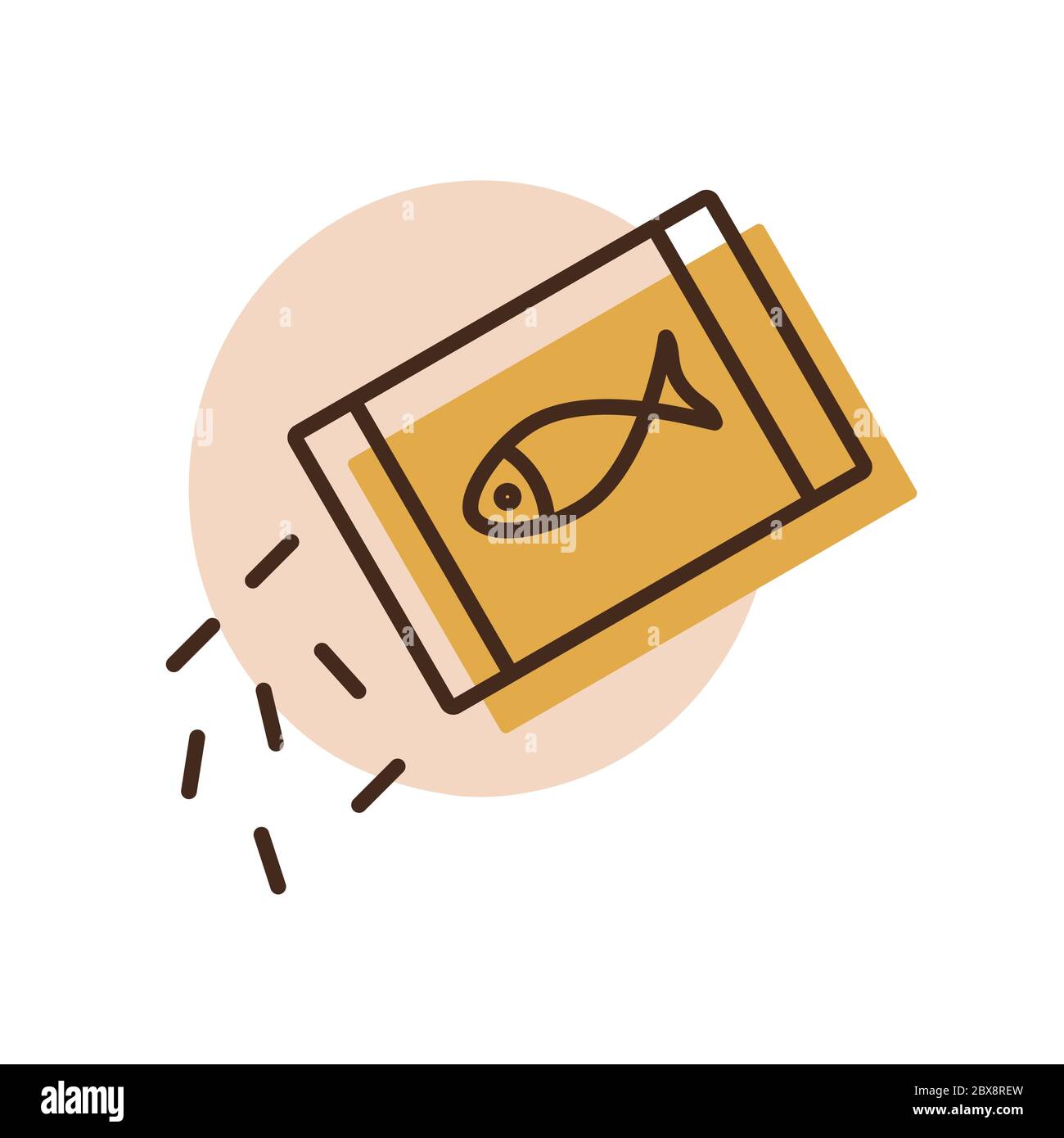 Pet fish feed vector icon. Pet animal sign. Graph symbol for pet and ...