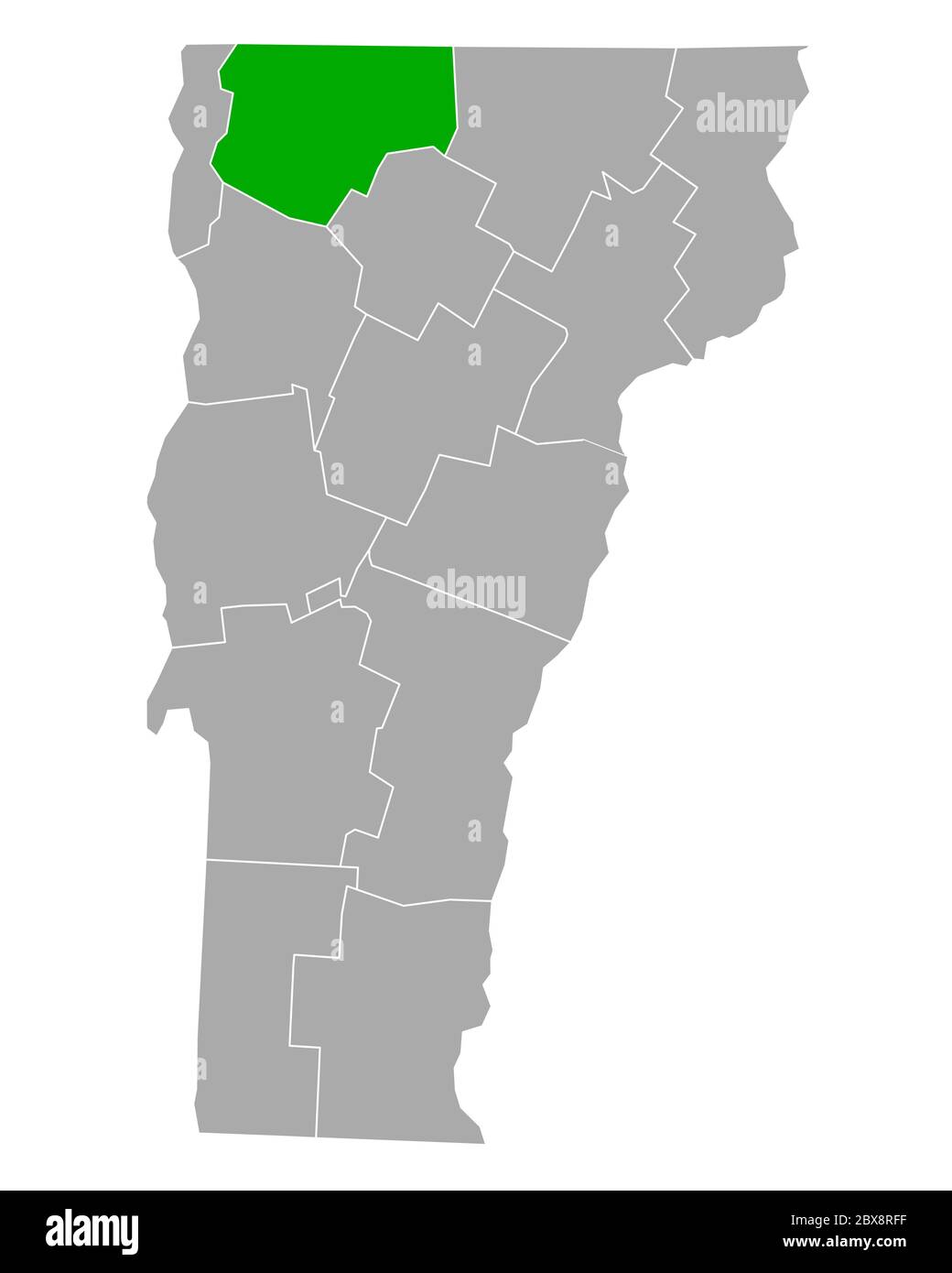 Map of Franklin in Vermont Stock Photo - Alamy