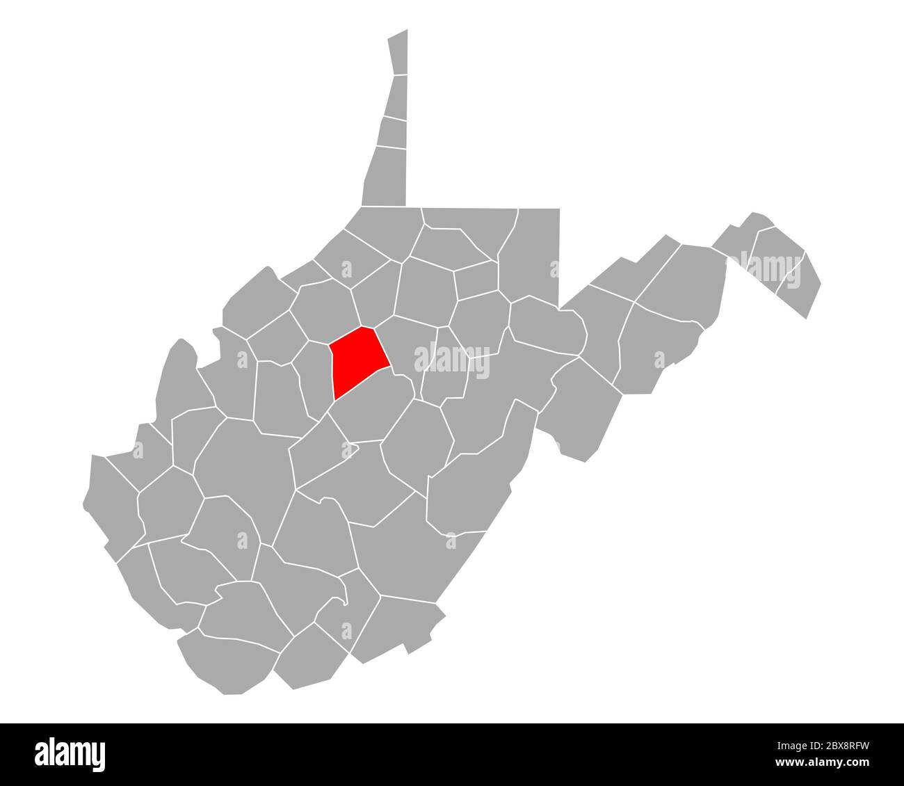 Map of Gilmer in West Virginia Stock Photo - Alamy