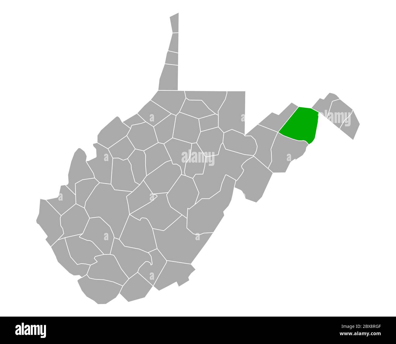Map of Hampshire in West Virginia Stock Photo - Alamy