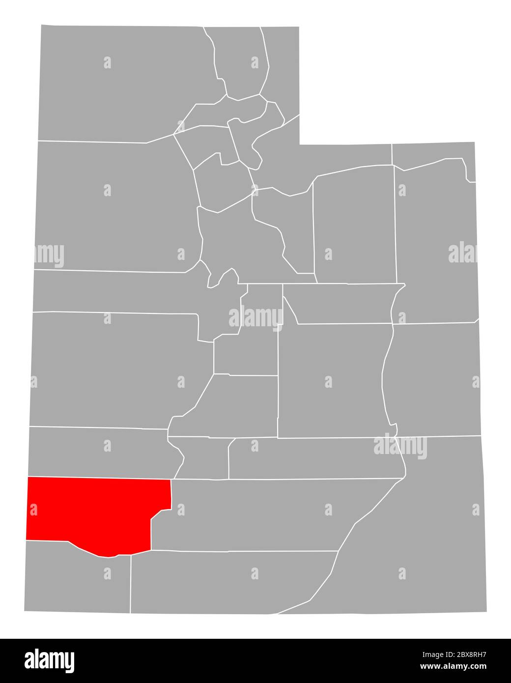 Map of Iron in Utah Stock Photo - Alamy
