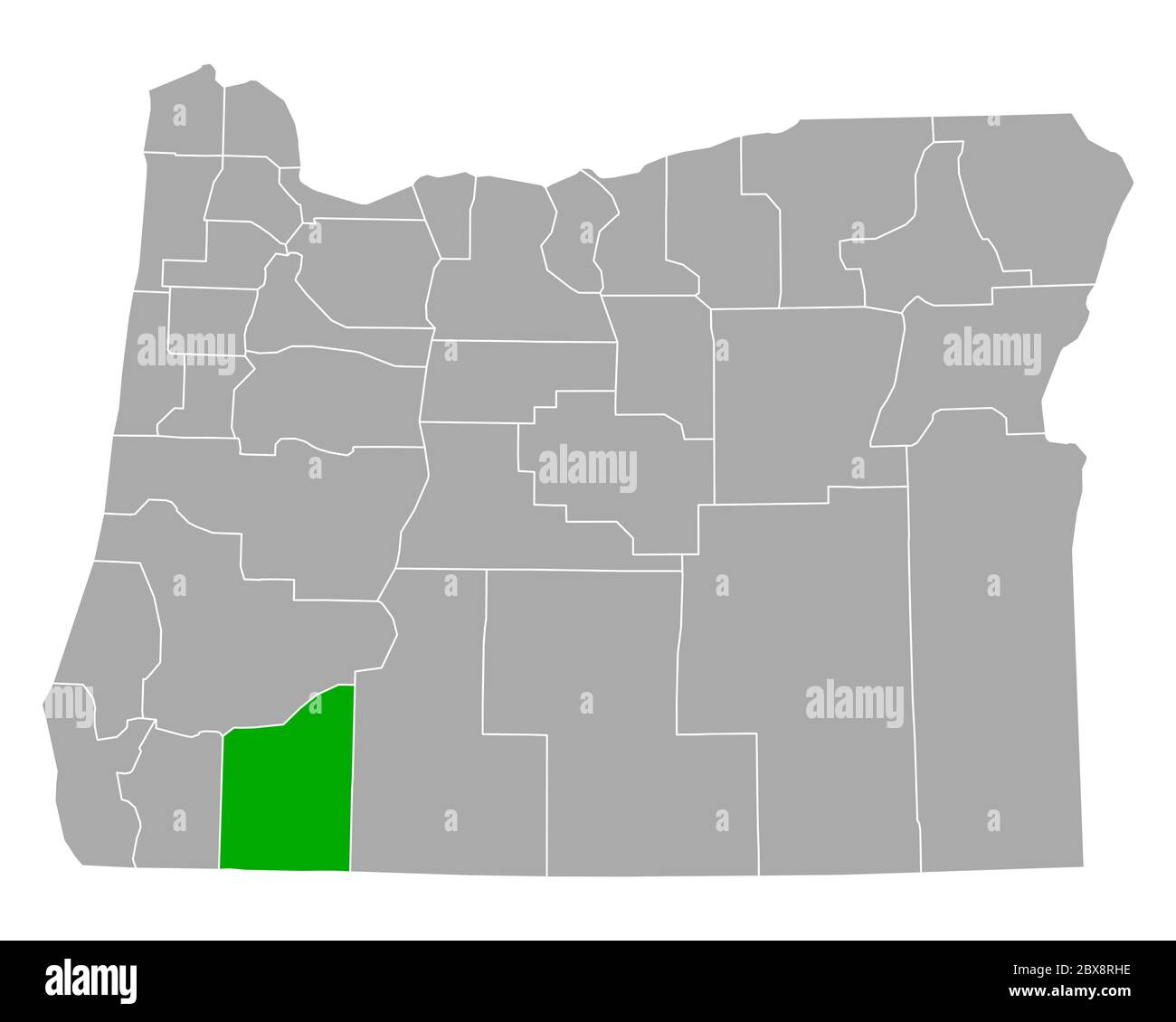 Map of Jackson in Oregon Stock Photo - Alamy