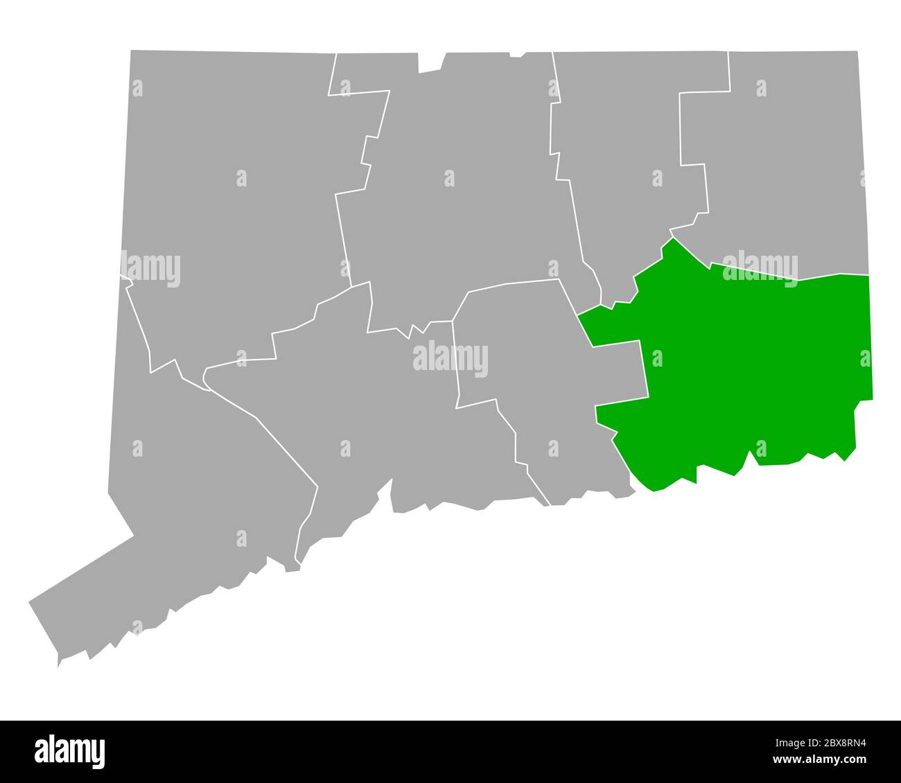 Map of New London in Connecticut Stock Photo - Alamy