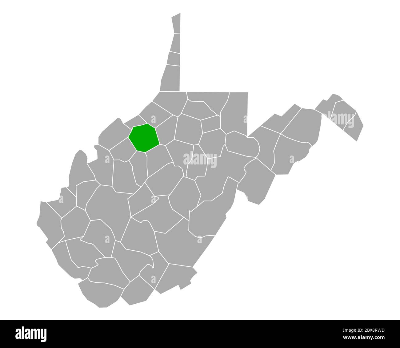 Map of Ritchie in West Virginia Stock Photo - Alamy