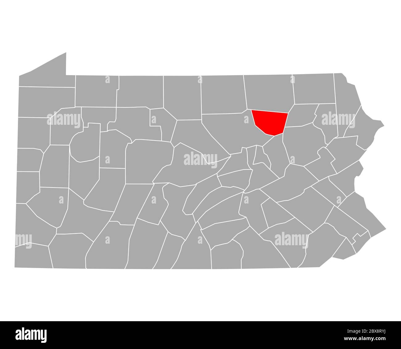Map of Sullivan in Pennsylvania Stock Photo - Alamy