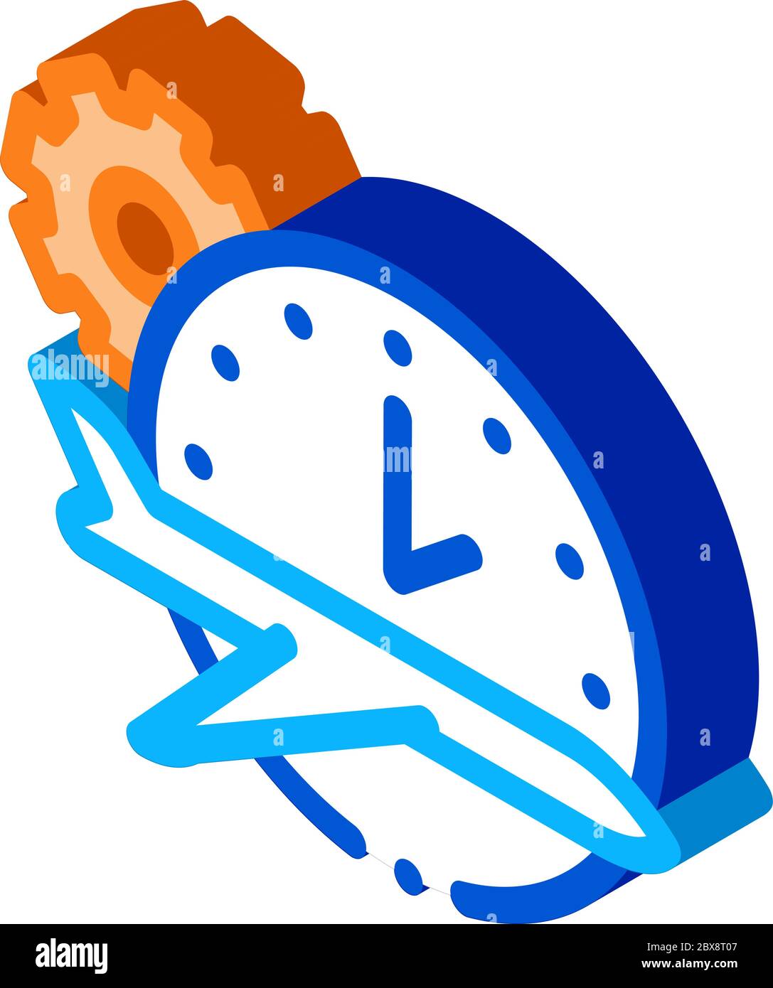 Plane Watch Gear isometric icon vector illustration Stock Vector Image ...