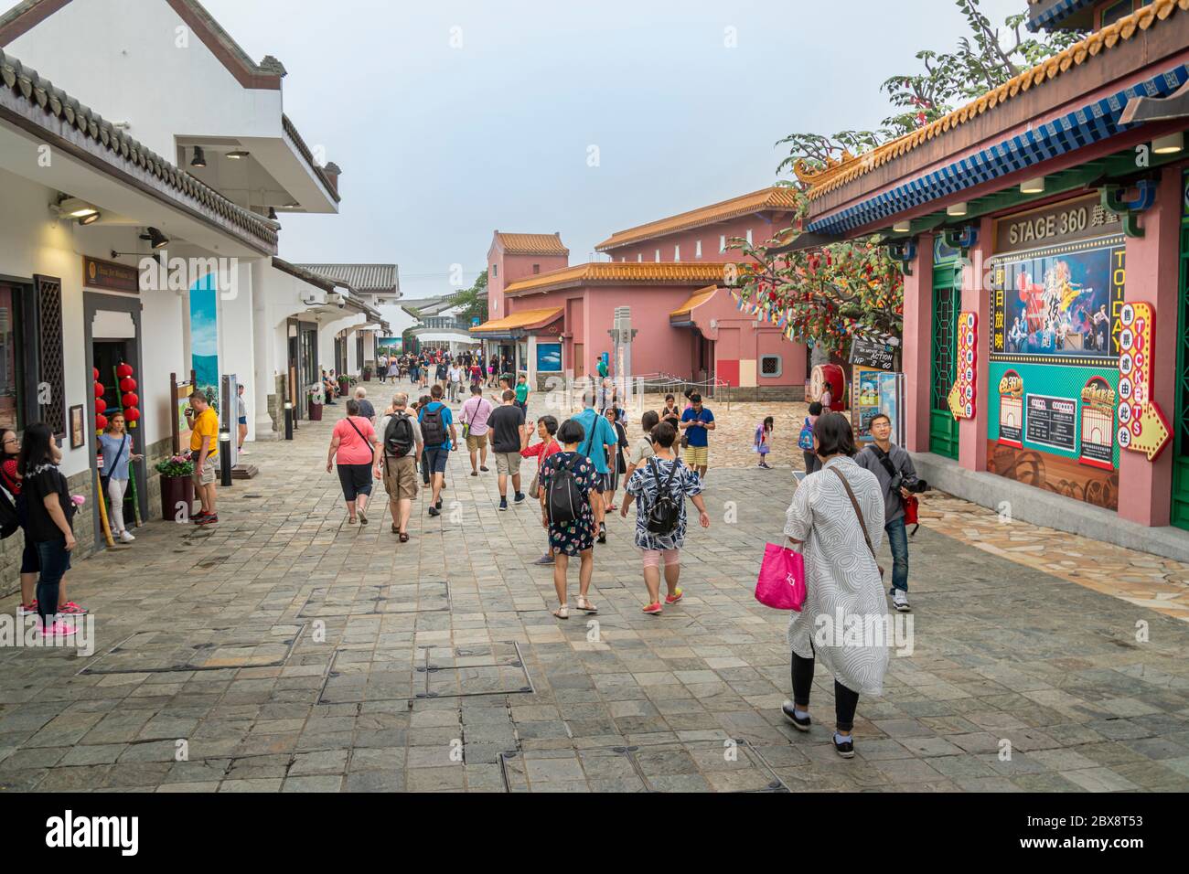 View of the Ngong Ping Village on Lantau Island, Hong Kong Stock Photo ...