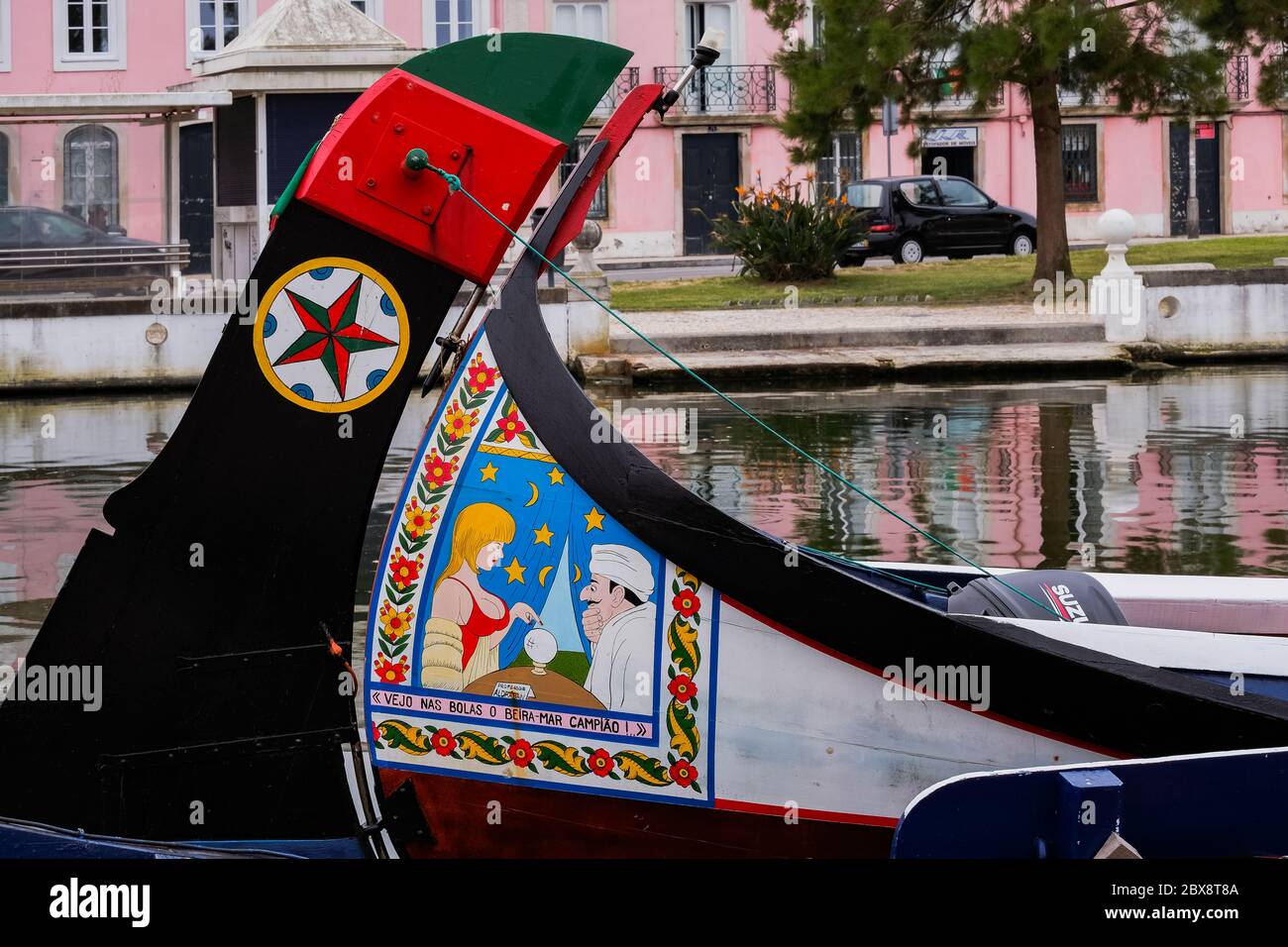 Traditional and Colorful "Moliceiro" Boats in "Ria de Aveiro Stock ...