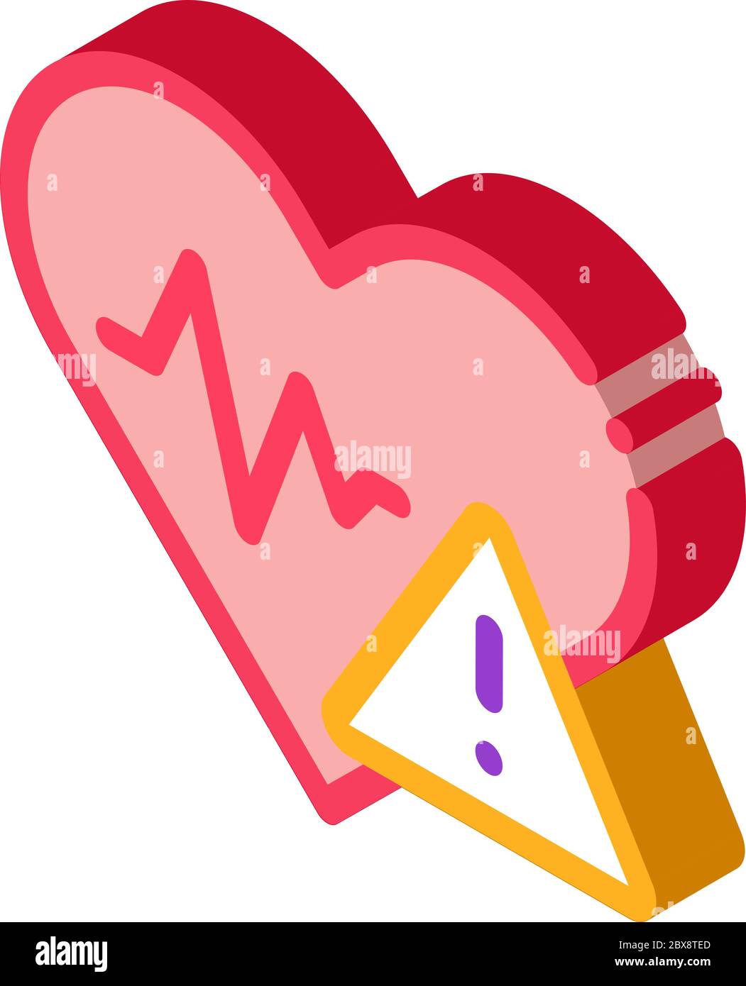 Heart Disease isometric icon vector illustration Stock Vector Image ...