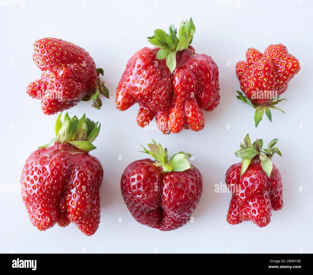 Top view. Set of strawberries isolated on white background ...