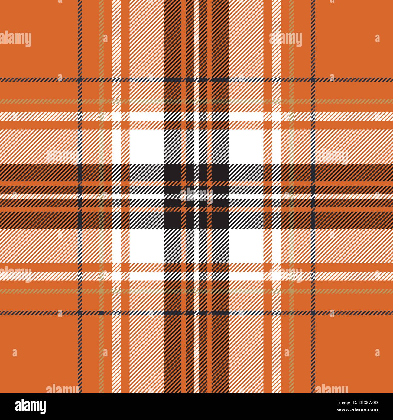 Orange check plaid seamless pattern. Vector illustration Stock Vector ...