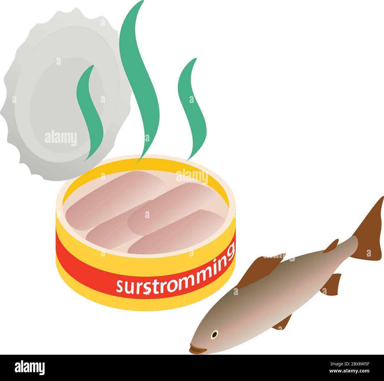 Fish can icon isometric Stock Vector Images - Alamy