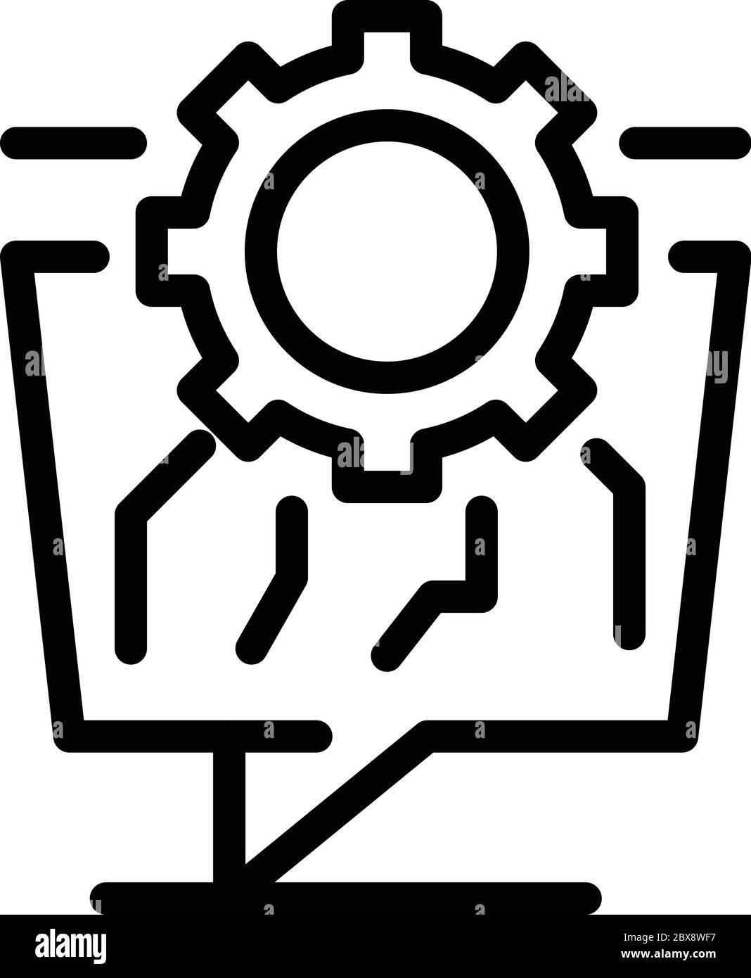Gear chat engineer icon, outline style Stock Vector Image & Art - Alamy