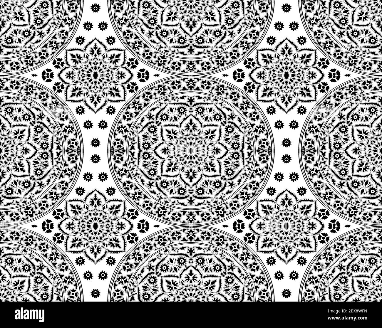 Renaissance Period Inspired Square Ornament Background Pattern. one ...