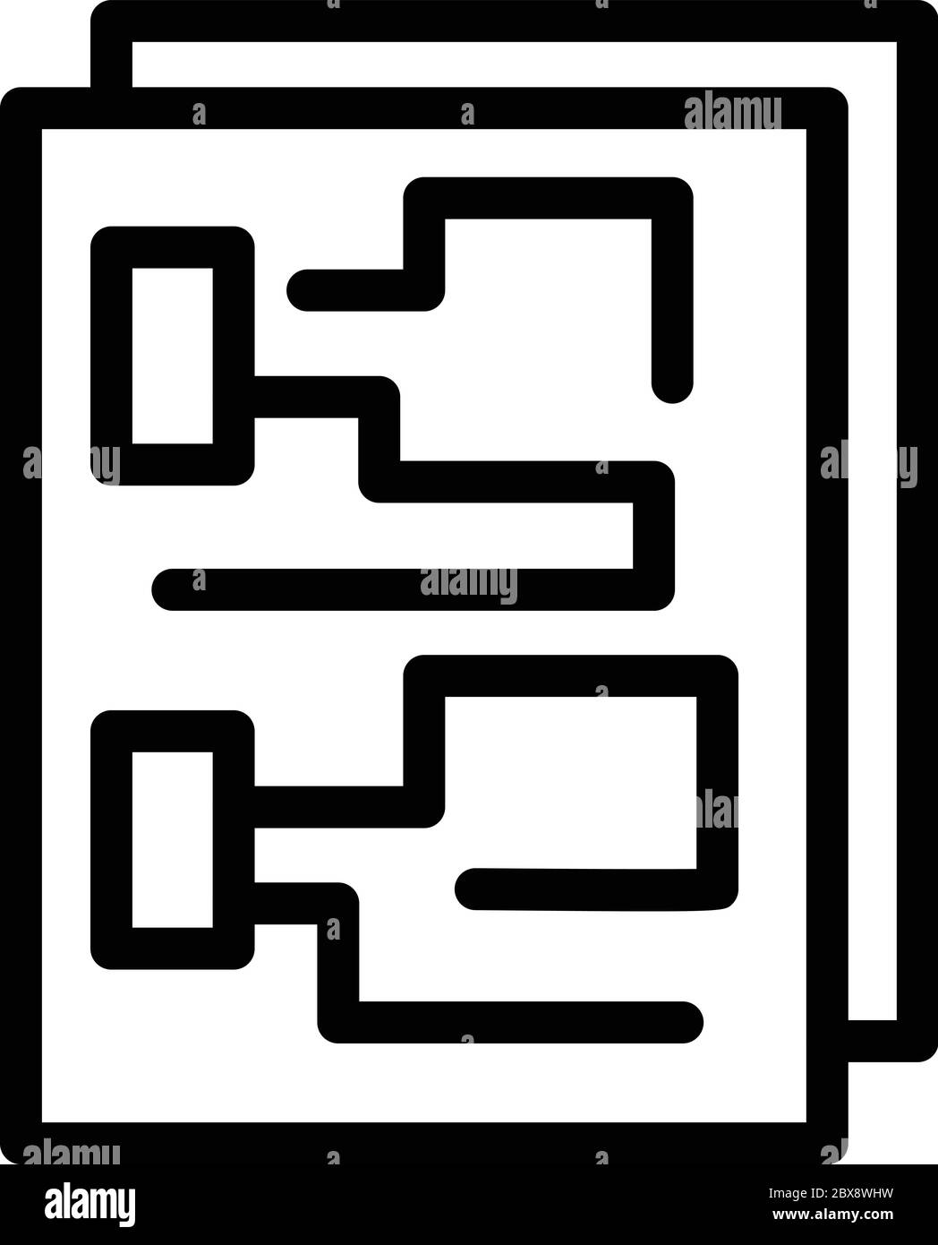 Communications engineer plan icon, outline style Stock Vector Image ...