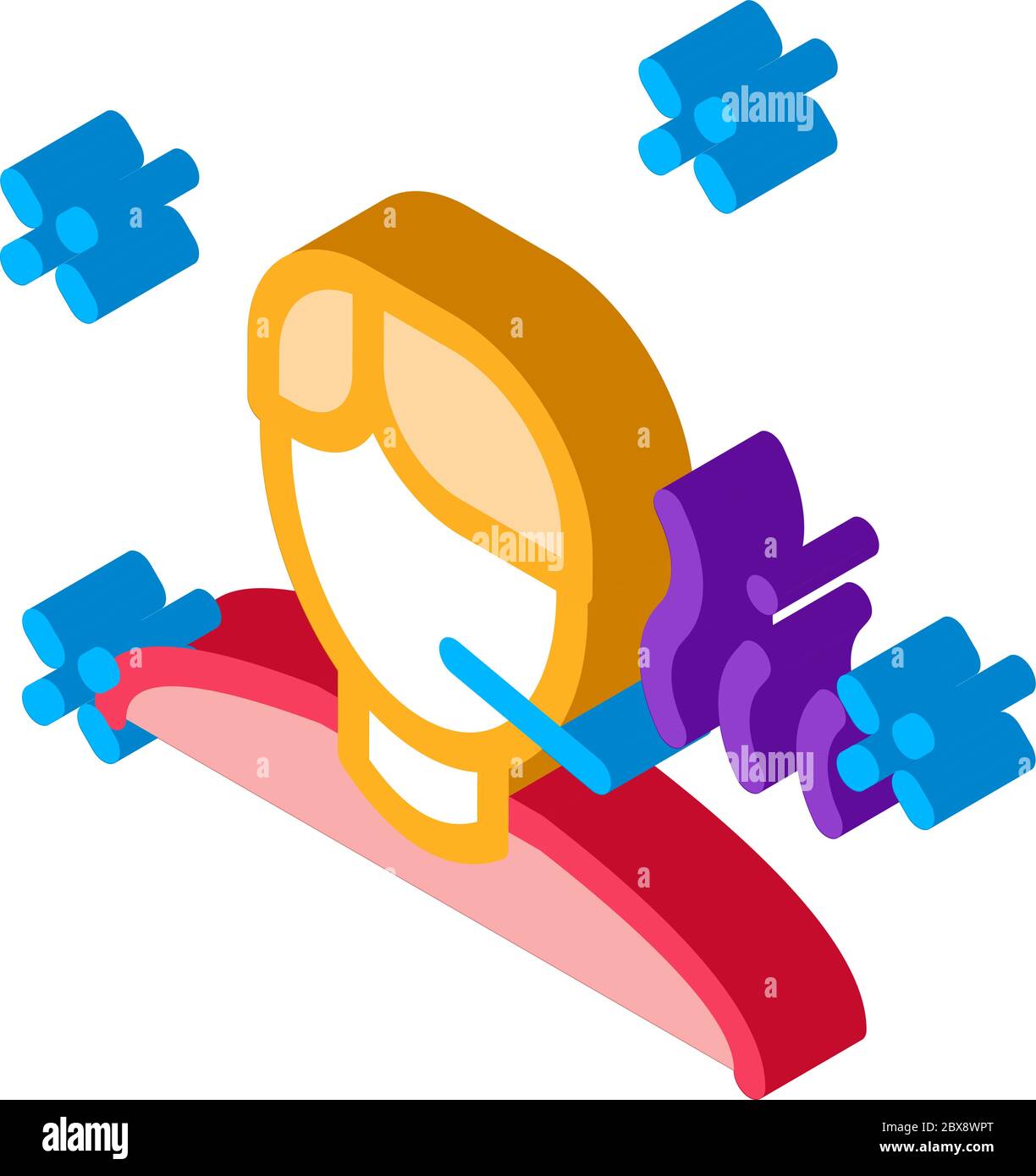 Illness Man isometric icon vector illustration Stock Vector Image & Art ...