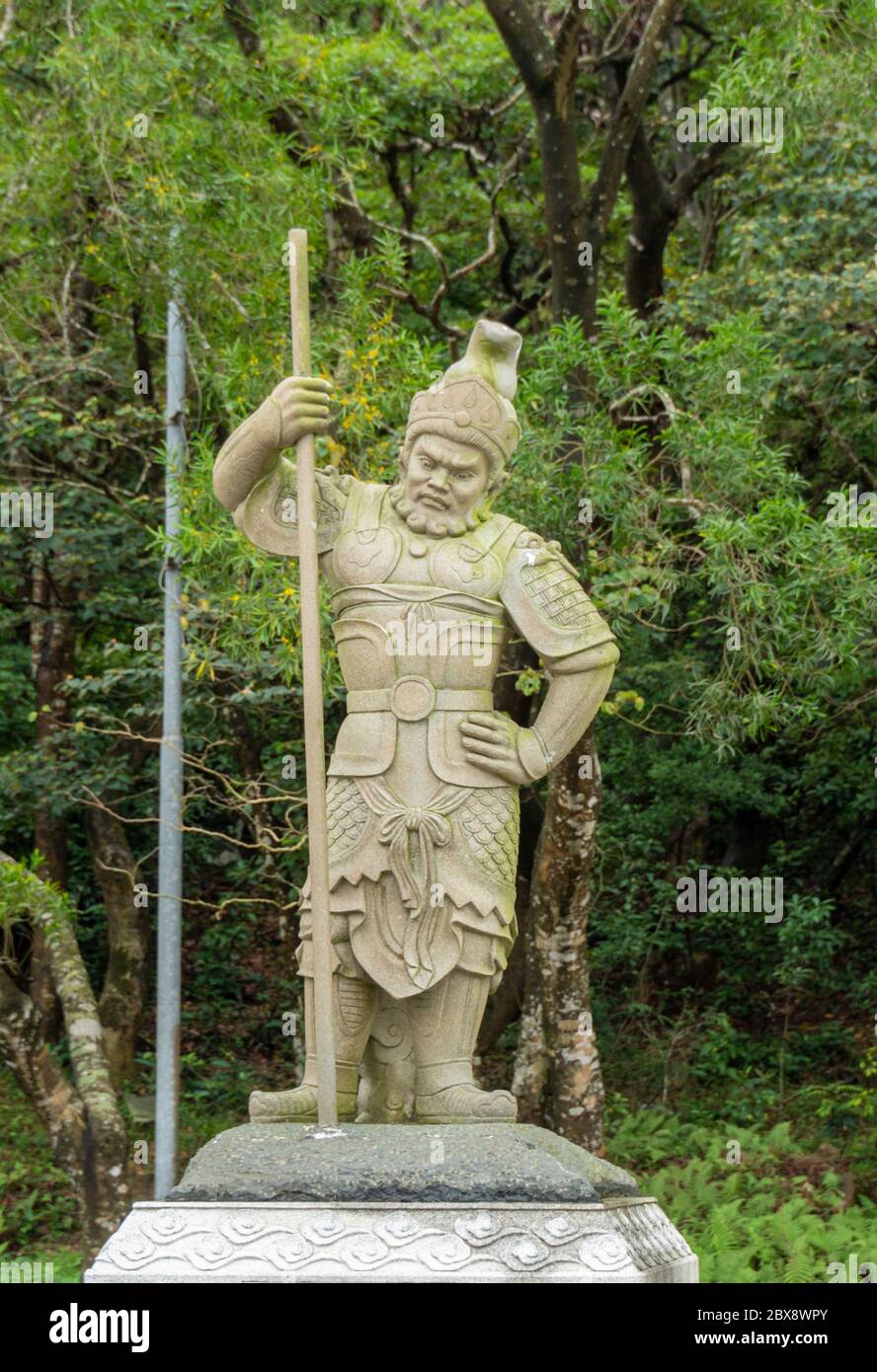 Statue of General Indra, one of the Twelve Divine Generals, on Lantau ...