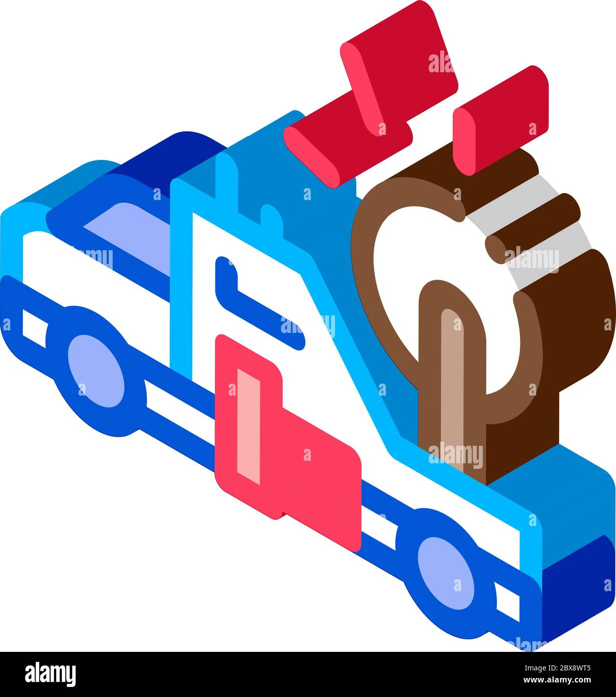 Synoptic Truck isometric icon vector illustration Stock Vector Image ...