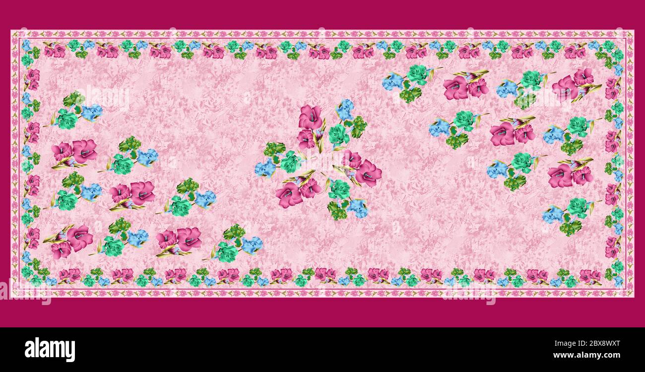 The Amazing fabric Abstract Background, Halftone Flowers Bouquet ...